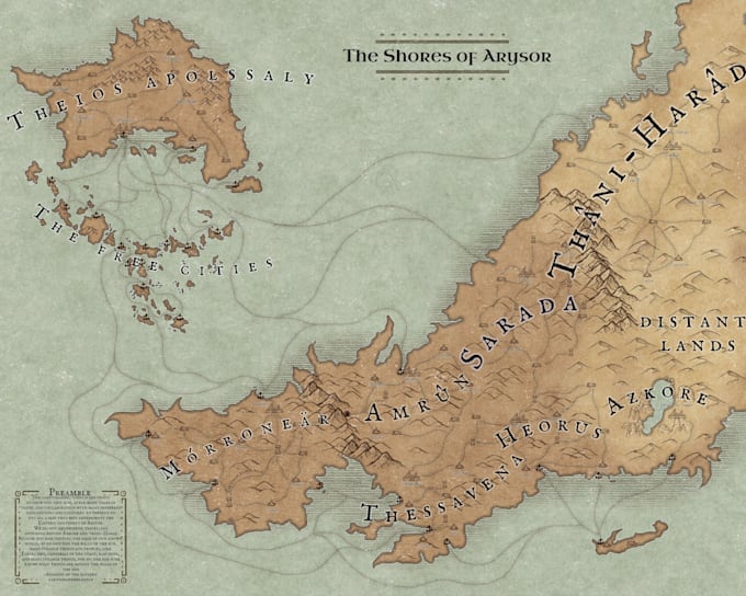 Make you a parchment fantasy map for your projects by Mercurialis | Fiverr