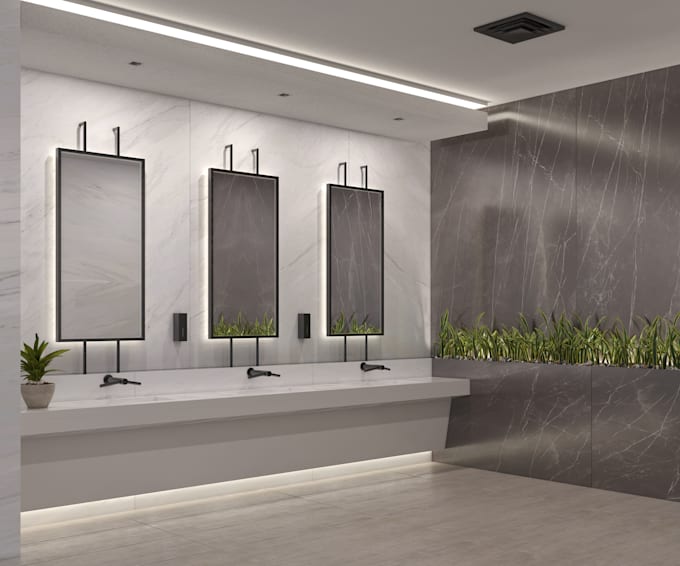 Draw 2d layouts, 3dmodel and realistic renders of your bathroom by Arch ...