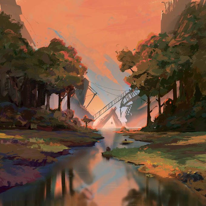 Draw you environment concepts by Albaash | Fiverr