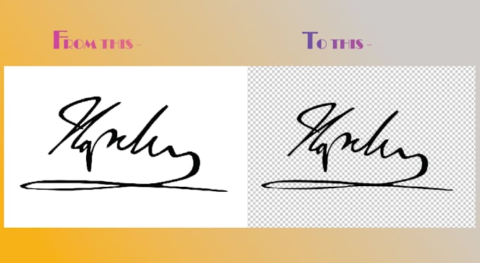 Vectorize and trace hand drawn signature in png transparent background ...