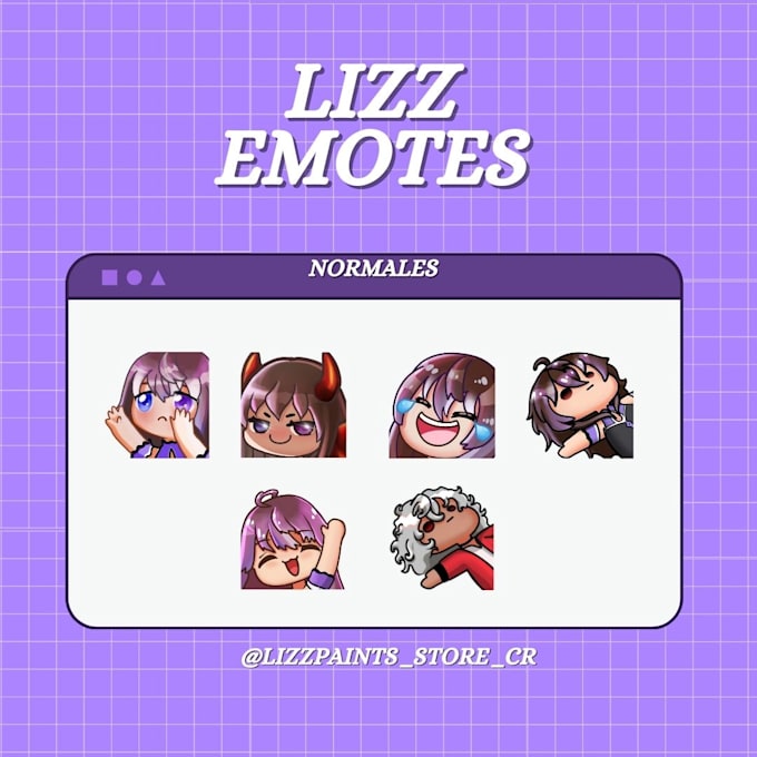 Create non animated chibi emotes for your streaming platform by ...