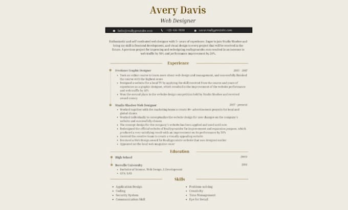 Design an attractive and eye catching resume by Asadliaqat_ | Fiverr