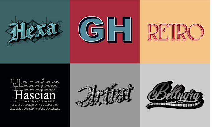 Design custom hand lettering, script typography font logo by ...