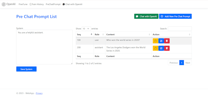 Do custom finetune openai model in dot net core by Codingstudio88 | Fiverr