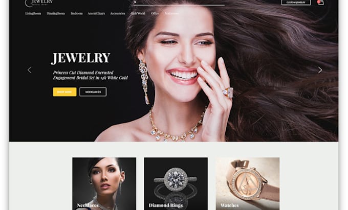 Design profitable jewelry shopify store jewellery website jewelry ...