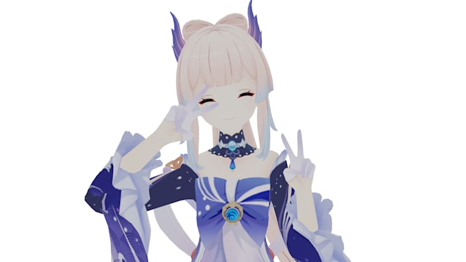 Do a 3d genshin impact profile picture by Misekaiart | Fiverr