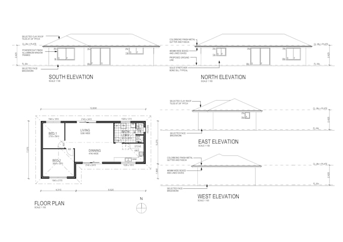 Draft floor plans and elevations by Johnadams977 | Fiverr