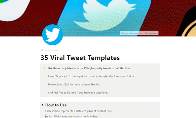 Provide 35 viral tweet templates by Cossi229 | Fiverr