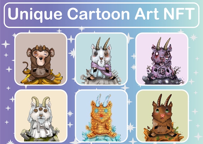 Create cartoon style nft collection for you by Rgassis | Fiverr