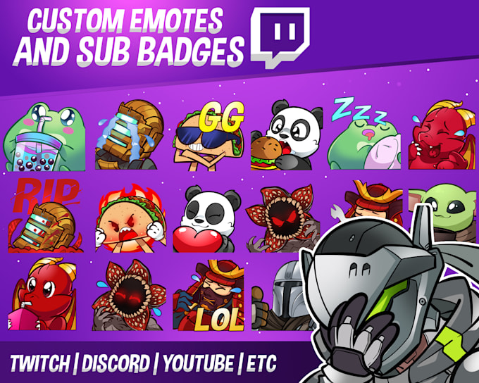 Create custom cartoon twitch emotes by Akalankastudios | Fiverr
