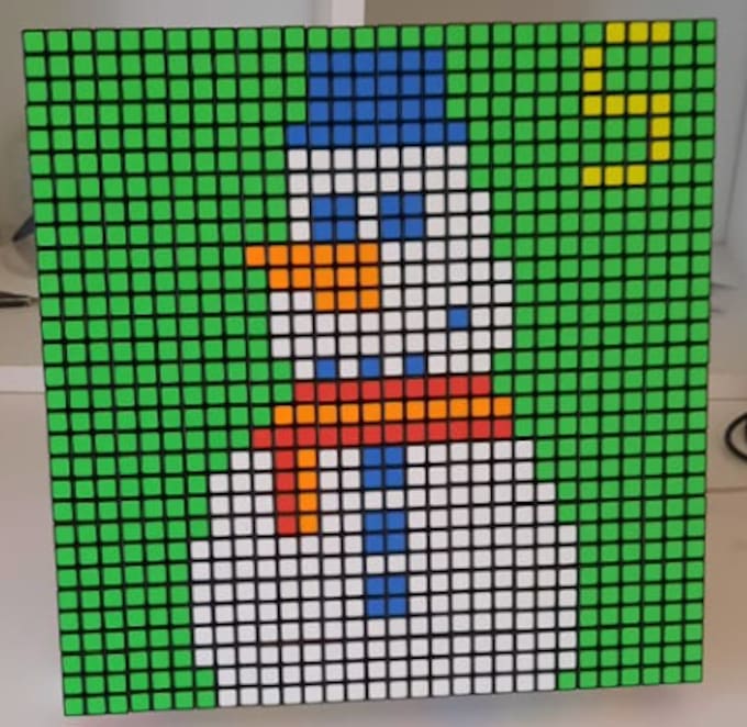 Make a custom pixel art out of rubik s cubes by The900pixelmake | Fiverr