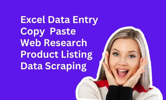 Do data entry, copy paste, typing and excel data entry work by Mily_roy | Fiverr