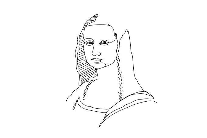 Draw unique hand drawn simple modern line art portrait illustration by ...