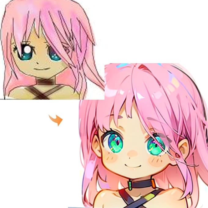 Redraw your art to high quality art using ai by Kokoroank | Fiverr