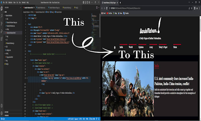 Be Your Front End Developer Using Html Css And Javascript By Rajudeveloper Fiverr