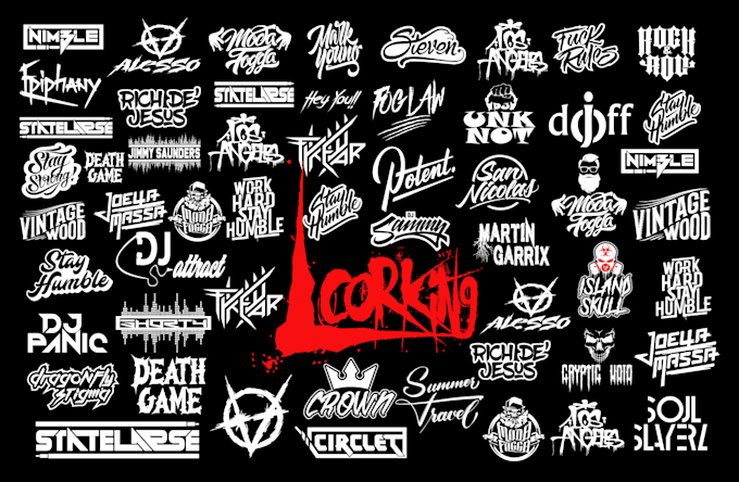 Design custom dj, music,band, rap and typography logo by Kr_brands | Fiverr