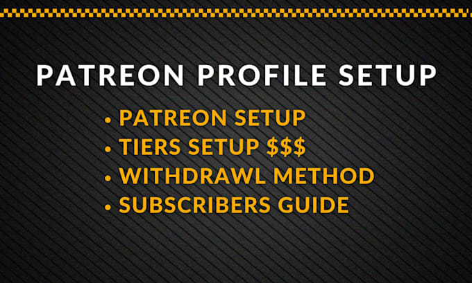 Complete patreon page setup and management by Wajed01 | Fiverr