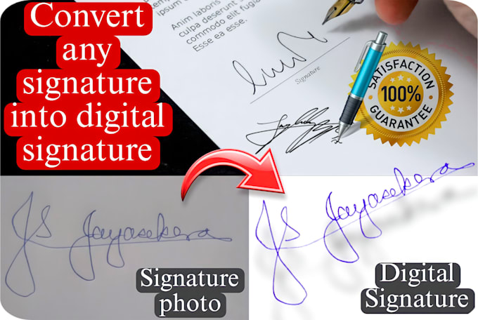 Convert your handwritten signature to digital signature by Rmj ...