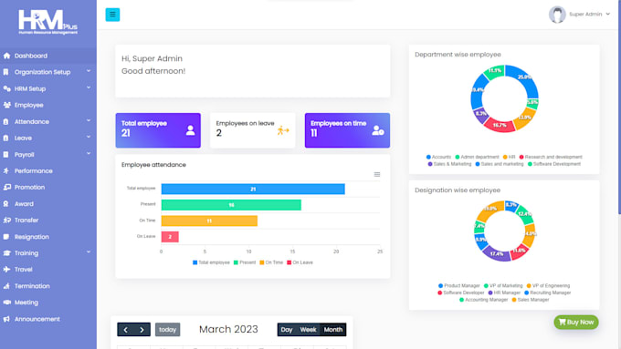 Sell hrm, employee attendance, payroll laravel application by Shuvankarcctl | Fiverr