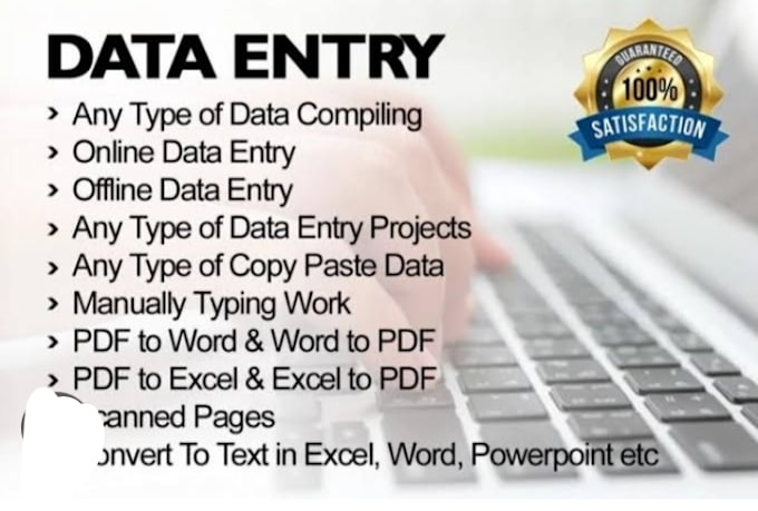 Do data entery, web scraping, excel, typing, copy paste work by ...