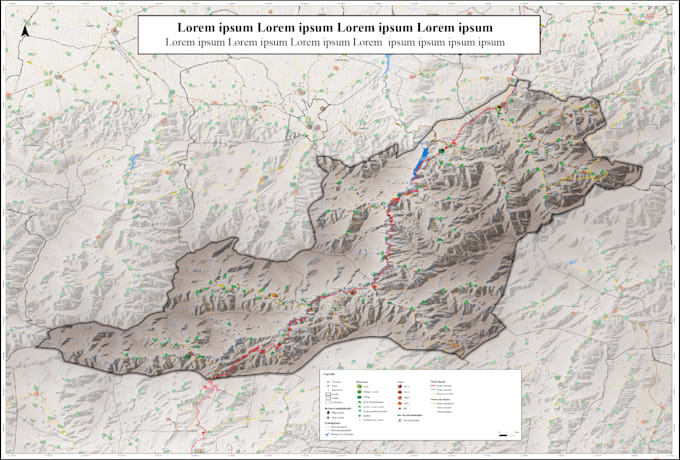 Make gis map with arcgis and qgis for cartography by Mouadmaaziz | Fiverr