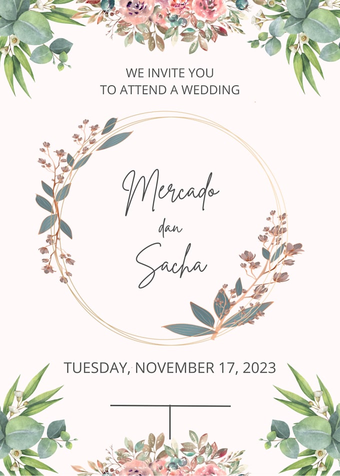 Design the most beautiful wedding invitation by Kypratama | Fiverr