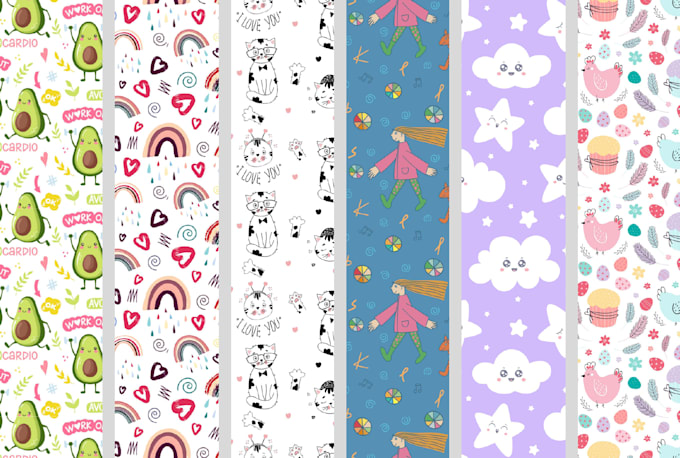 Design unique seamless repeat patterns by Ransarad | Fiverr