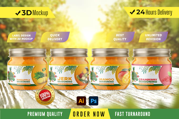 Design jar label, spice label, food packaging and amazon enhanced brand ...