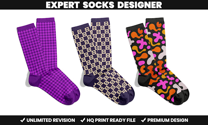Design unique custom socks for your brand by Artivestudio03 | Fiverr