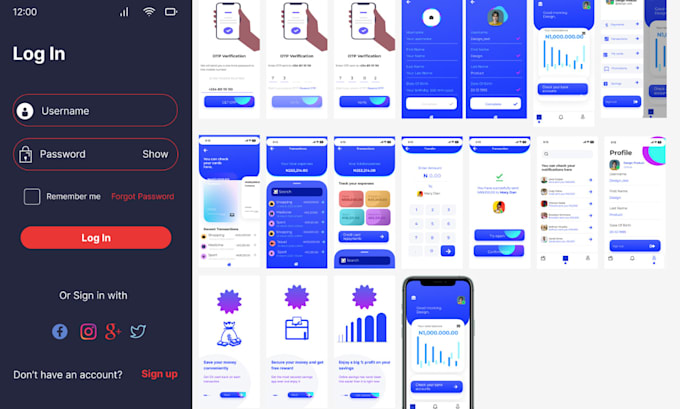 Figma mobile app development, app design, android ios mobile design by ...