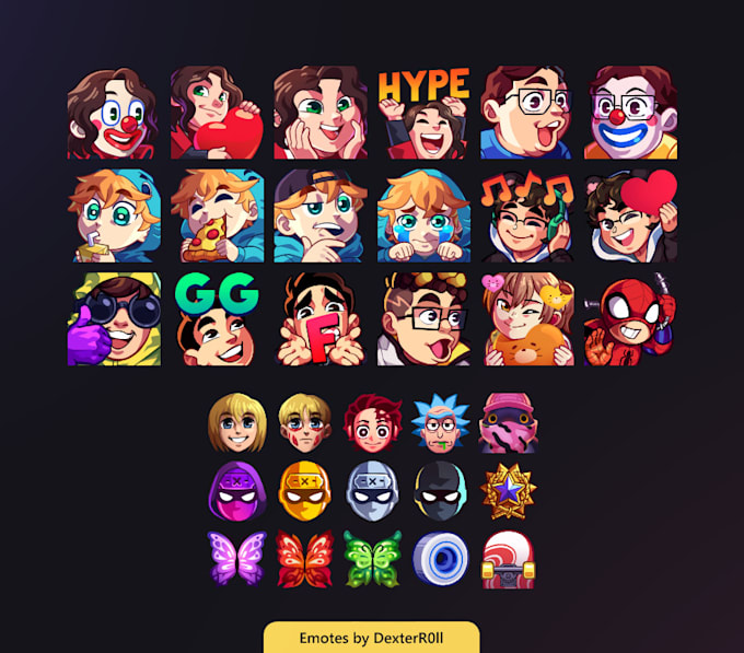 Make emotes for twitch and discord by Dexterr0ll | Fiverr