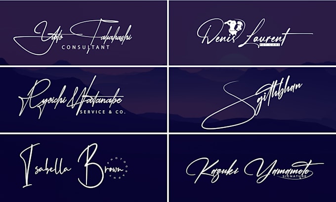 Do custom handwritten and calligraphy signature logo by Hinaayub921 ...