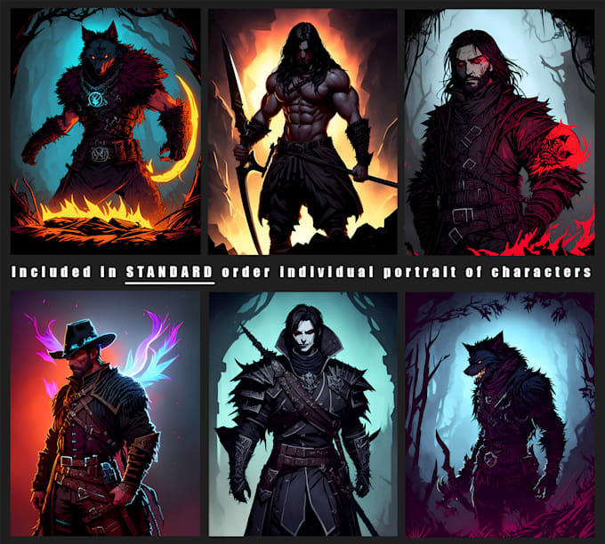 Draw your dungeons and dragons character and party by Jbvstudios | Fiverr