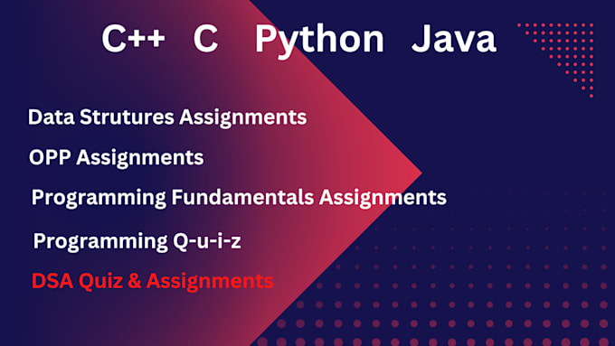 Do java, python, cpp, and data structure programs by Shinpei345 | Fiverr Do java, python, cpp, and data structure programs by Shinpei345 | Fiverr