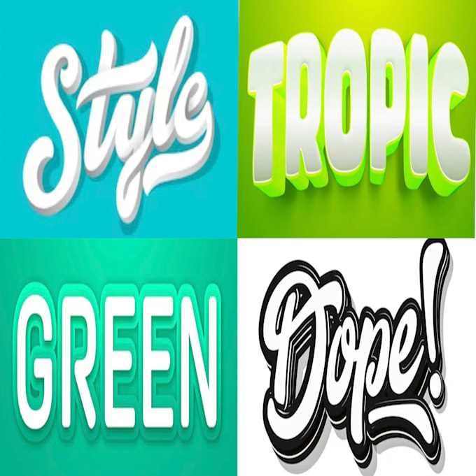 Design font logo word art or 3d text effects by Mr_zack21 | Fiverr