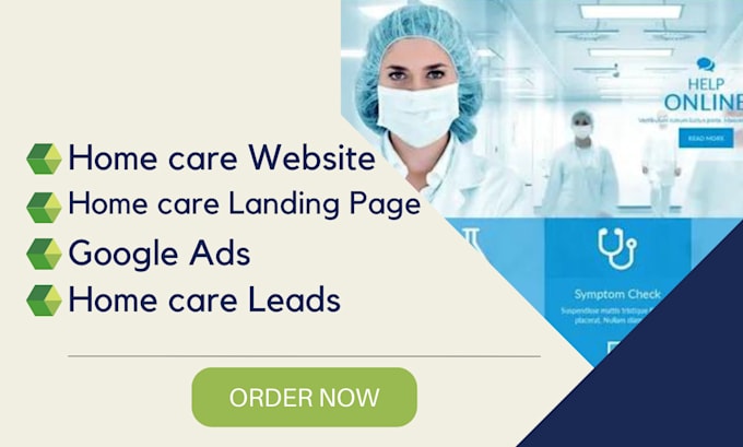 Generate home care leads health care website for elderly care home care website by Percyweb | Fiverr