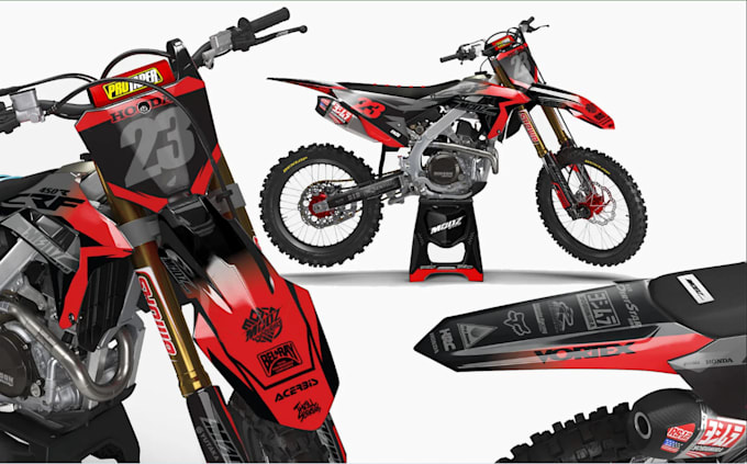 Do wrap decal design for your mx motorcycle by Rizwan_graphix8 | Fiverr