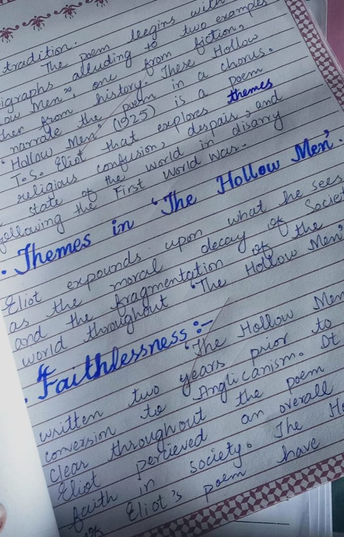 Write assignments notes for you by Aimen22f | Fiverr