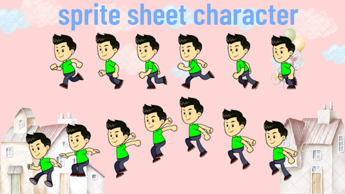 Draw character sprite sheet animation, 2d game assets by Mark_graphic01 ...
