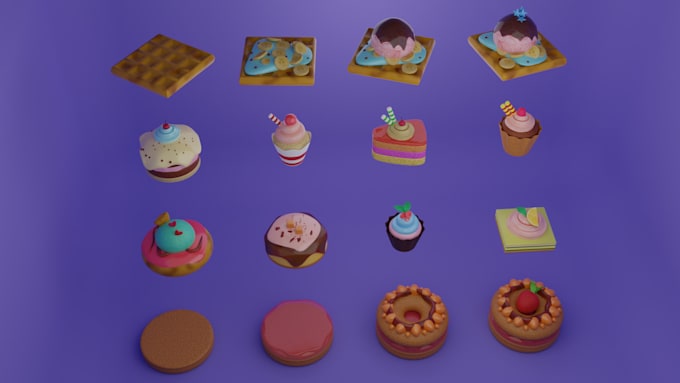 Create and render a 3d sweets by Gapochka | Fiverr