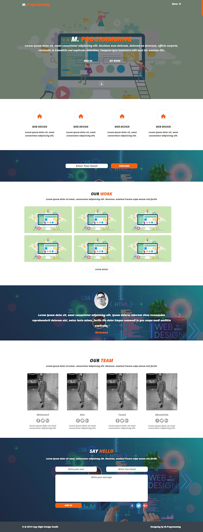 Development a custome website and it will be responsive by ...