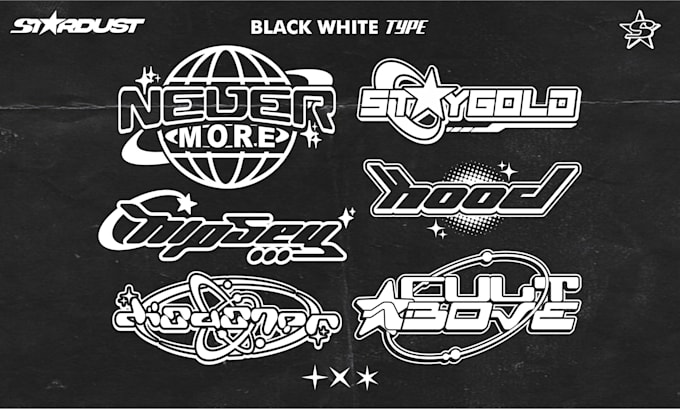 Design Y2k Style Streetwear Logo By Stardustgraphic Fiverr