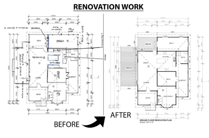 Draw, redraw your sketch, image, pdf to autocad by Estudio21_arq | Fiverr