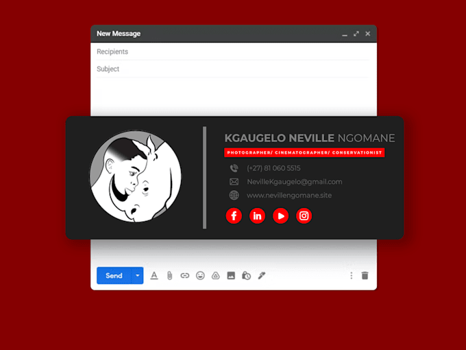 Design clickable html and animated email signature by Eddiearte | Fiverr