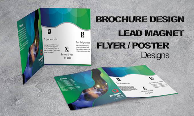 Design bifold trifold business brochure, flyer, poster and lead magnet ...