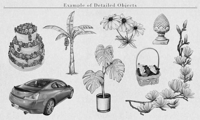 Draw any object in digital pencil sketch style by Dewantoroo | Fiverr