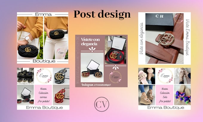 Creative post design for instagram by Caro_design7 | Fiverr