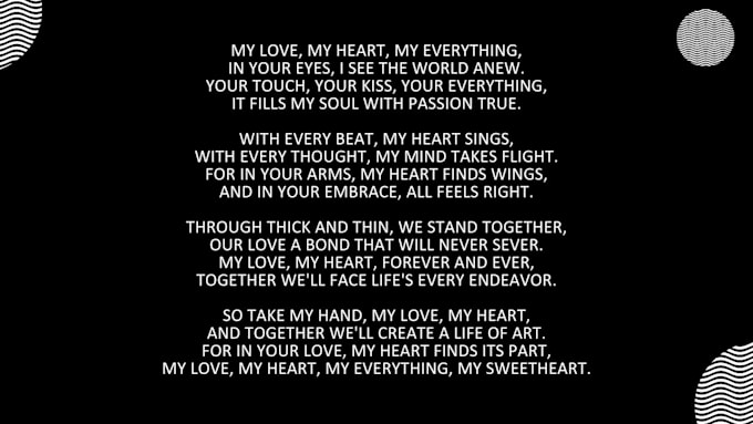 Write heartfelt and personalized poems for any occasion by Bhaijan709 ...