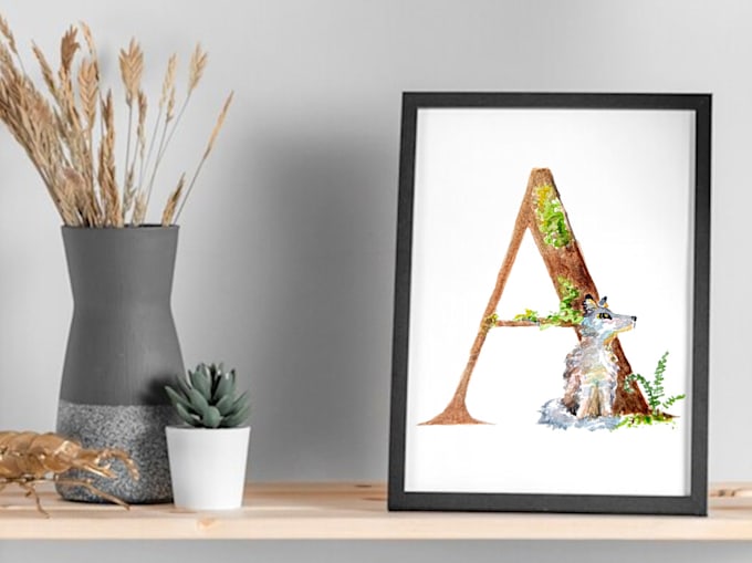 Create a custom watercolor letter painting by Suzanne_artist | Fiverr
