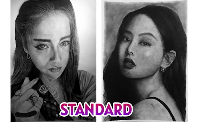 Draw realistic graphite portraits from reference by Sharppencil_x | Fiverr